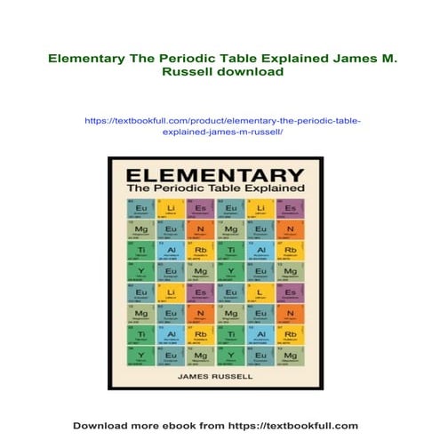 Elementary The Periodic Table Explained James M. Russell | PDF