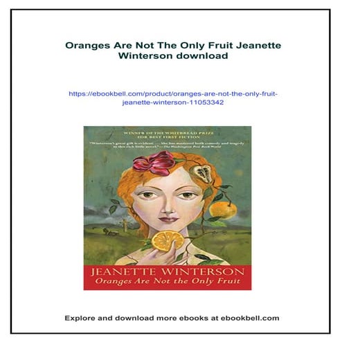 Oranges Are Not The Only Fruit Jeanette Winterson | PDF