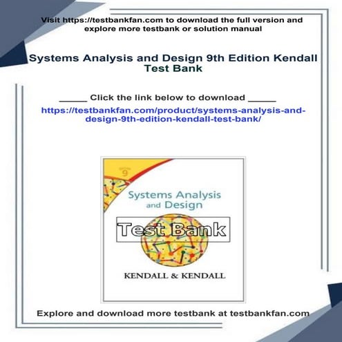 Complete Answer Guide for Systems Analysis and Design 9th Edition ...