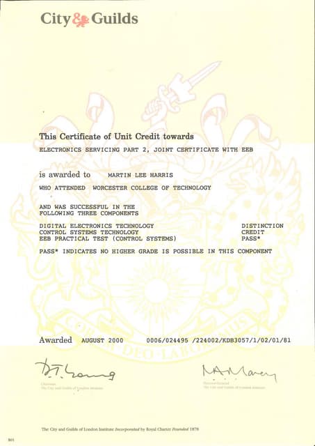 Certificate of Engineering Craftmanship | PDF