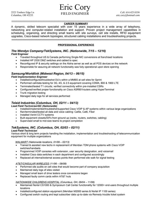 Keith Larkin Resume | DOC