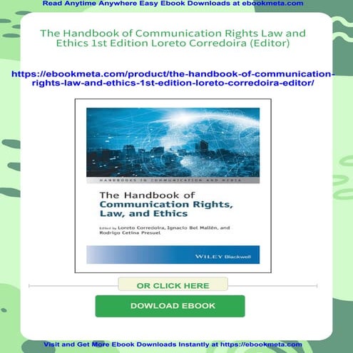 The Handbook of Communication Rights Law and Ethics 1st Edition Loreto ...