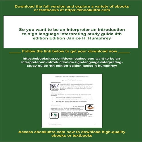 So you want to be an interpreter an introduction to sign language ...