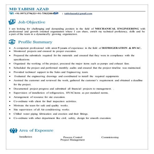 RESUME(md tabish azad) | PDF