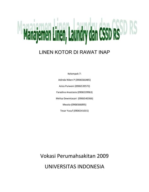 K3RS Pengelolaan Linen/Laundri di Rumah Sakit.pptx