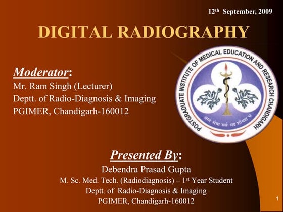 Computed radiography and digital radiography- CR/DR | PPTX