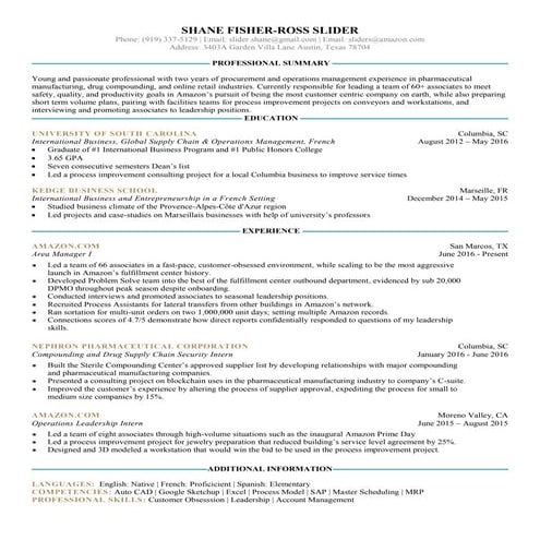 Shane Slider SpaceX Resume | PDF