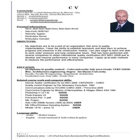 Resume (in English) | DOCX