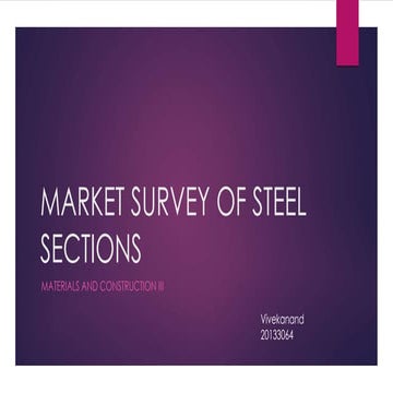 Different rolled steel bars and sections | PPTX