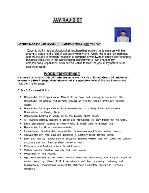 Sushanth CV | PDF | Business Accounting & Finance | Business