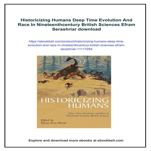 Historicizing Humans Deep Time Evolution And Race In Nineteenthcentury ...