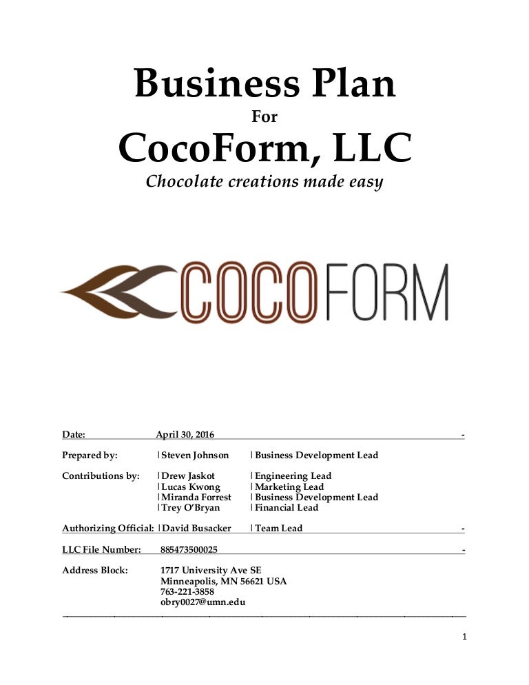 Mini Business Plan Final 1 Mini Business Plan Final 1