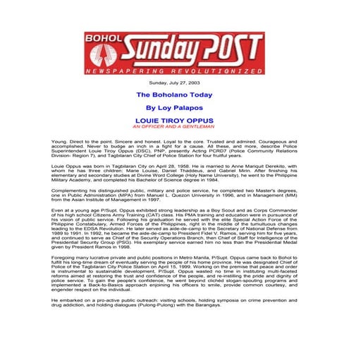The Boholano Today | DOC