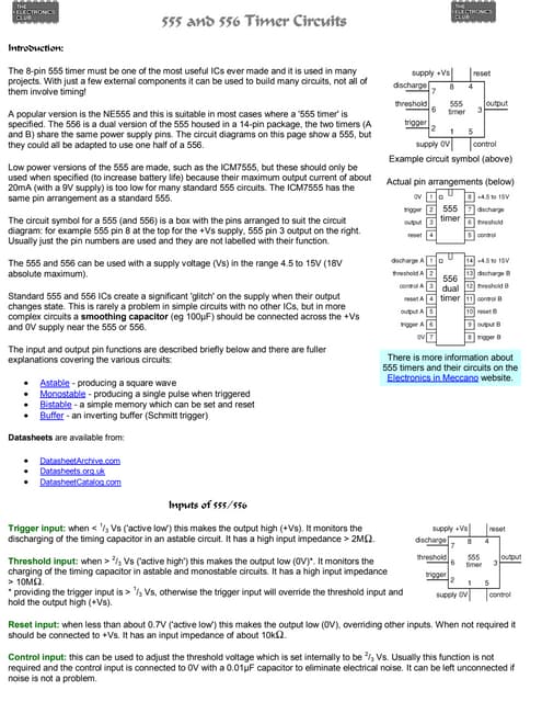 Clap switch mini project using 555 timer IC | PDF | Consumer ...