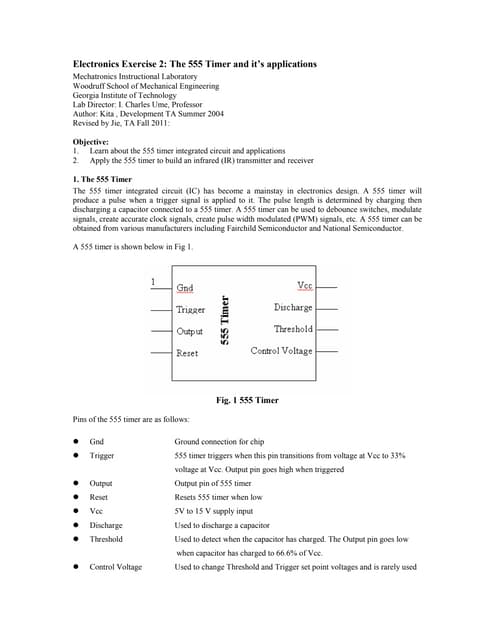 555 timer as Astable Multivibrator | PPT