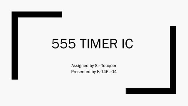 555 Timer Ic Its Equivalent Circuit And Its Applications Pptx