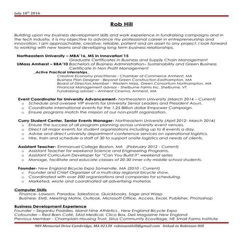 Rob hill - Resume | DOCX