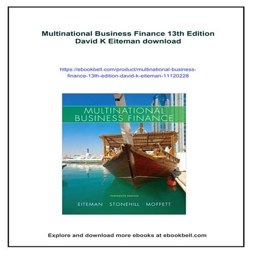 Multinational Business Finance 13th Edition David K Eiteman | PDF
