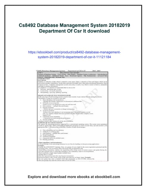 Chapter 2 DBMS | PPTX