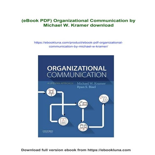(eBook PDF) Organizational Communication by Michael W. Kramer | PDF
