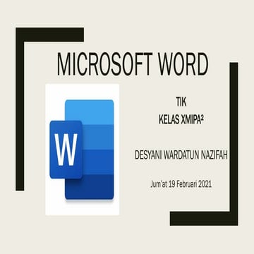 PPT Bahan Ajar Pengenalan Microsoft Word | PPTX