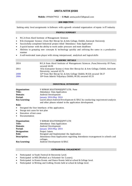 Anjali Resume | PDF