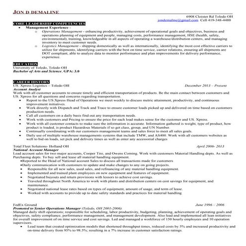 Resume 1 | PDF