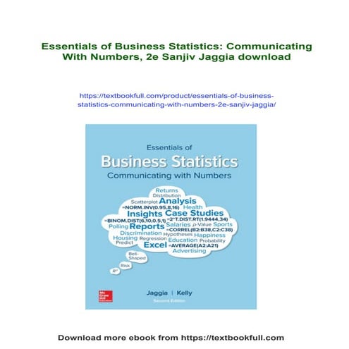 Essentials of Business Statistics: Communicating With Numbers, 2e ...
