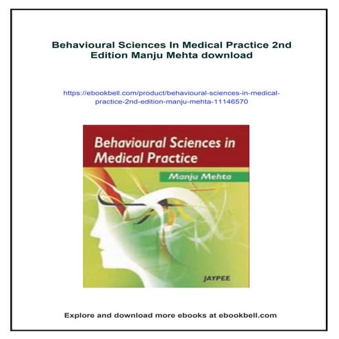 Behavioural Sciences In Medical Practice 2nd Edition Manju Mehta | PDF