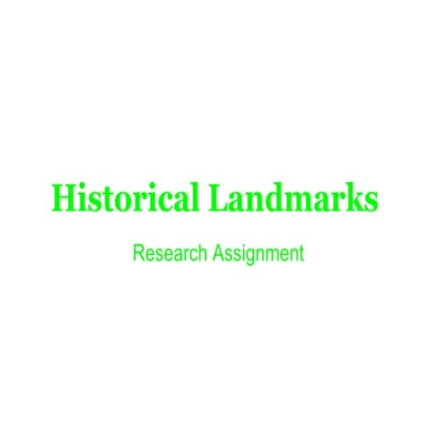 Historical Landmarks | PDF