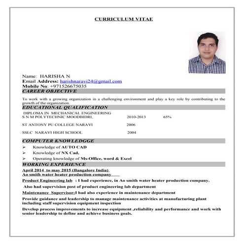 harish cv (1) | DOC
