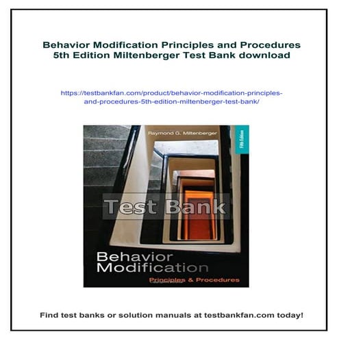 Behavior Modification Principles and Procedures 5th Edition ...