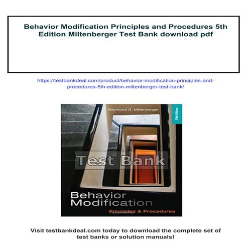 Behavior Modification Principles and Procedures 5th Edition ...