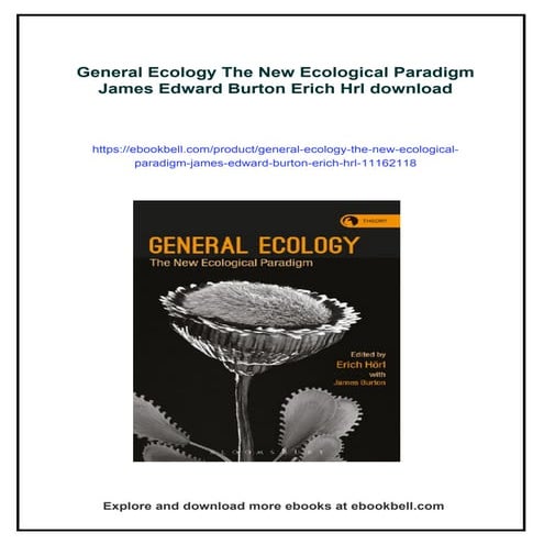 General Ecology The New Ecological Paradigm James Edward Burton Erich Hrl | PDF