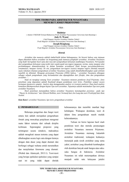 dasar-dasar teori arsitektur sebagai perancangan dan penelitian | PPT