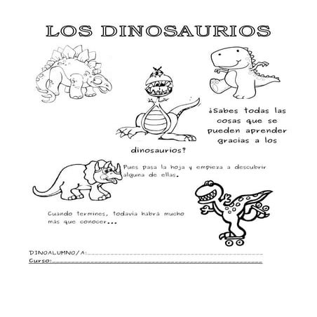 cuadernillo-dinosaurios trabajar lectoescritura | PDF