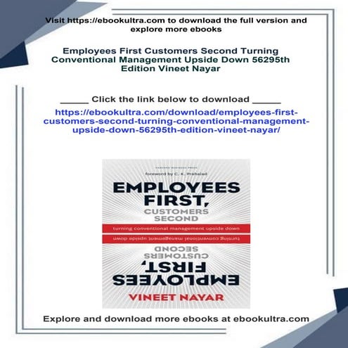 Employees First Customers Second Turning Conventional Management Upside ...