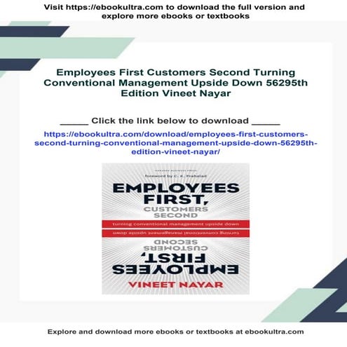 Employees First Customers Second Turning Conventional Management Upside Down 56295th Edition ...
