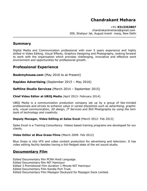 Resume - Amit K. Mishra | DOC