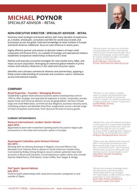 Michael Vanderosen CV | PDF | Business Administration | Business