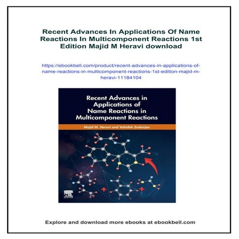 Recent Advances In Applications Of Name Reactions In Multicomponent ...
