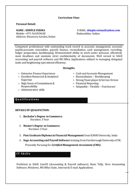 Babar Hussain cv 2016 | PDF