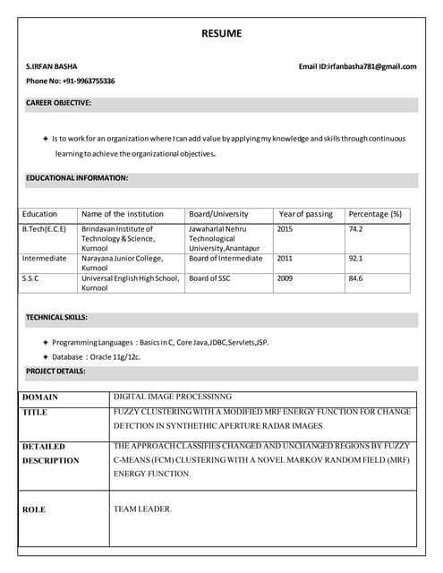 Manoj Kumar_Resume | PDF