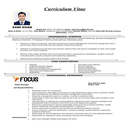SAMI Resume | DOC | Sales | Business