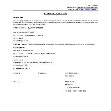 Resume Vinod (1) | PDF