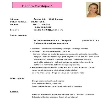 Sandra Dimitrijević srp | DOC