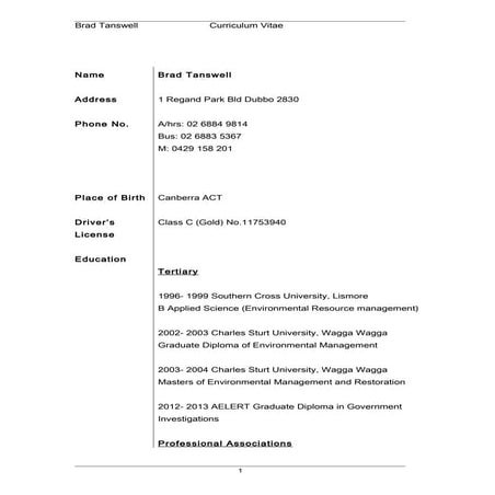 BT CV June 2013 | DOC