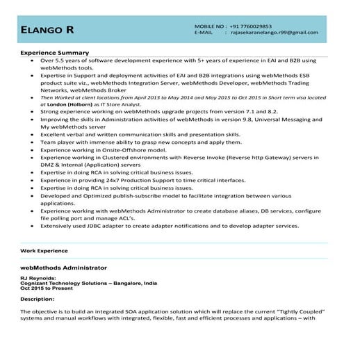 Resume_Elango | DOC