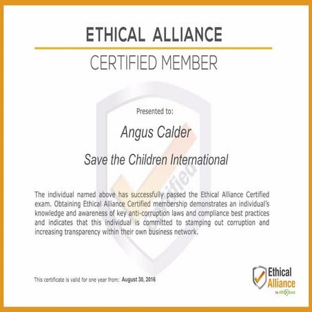 Ethical Alliance Certified Member | PDF