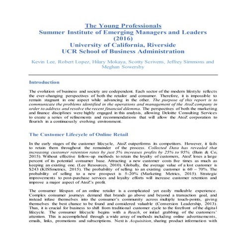 Case Competition Document | PDF